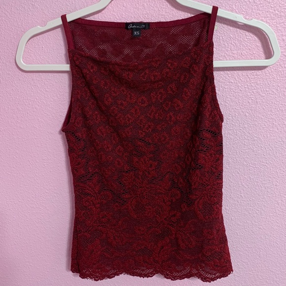 Arden B | Tops | Vtg Arden B Red Lace Camisole Top Xs | Poshmark